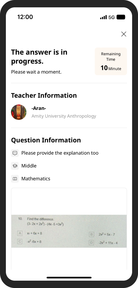 What should I do if there’s no answer from QANDA teacher or my question ...