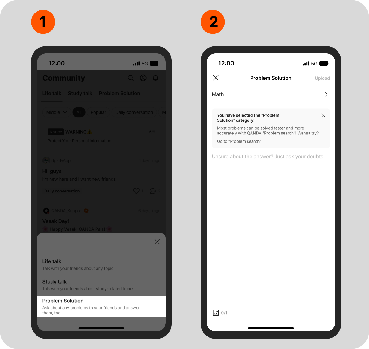 Can I ask questions or answer friend's questions in QANDA Community? – QANDA